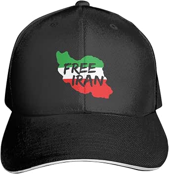 Amazon.com: Iran Flag Freedom Free Baseball Cap Trendy Sandwich Caps ...