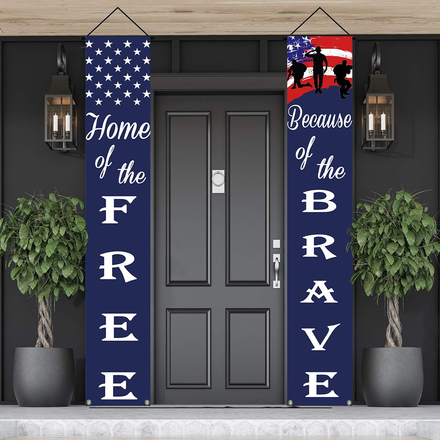 Amazon.com : Glitzhome 60"H Wooden Patriotic Porch Sign, Patriot's Day ...