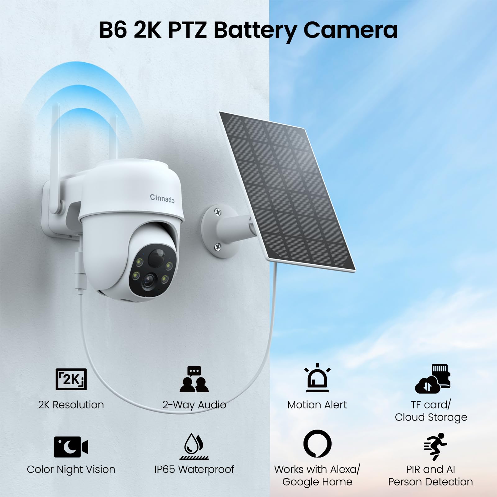 Cinnado Security Cameras Wireless Outdoor-2K Cameras for Home Security ...