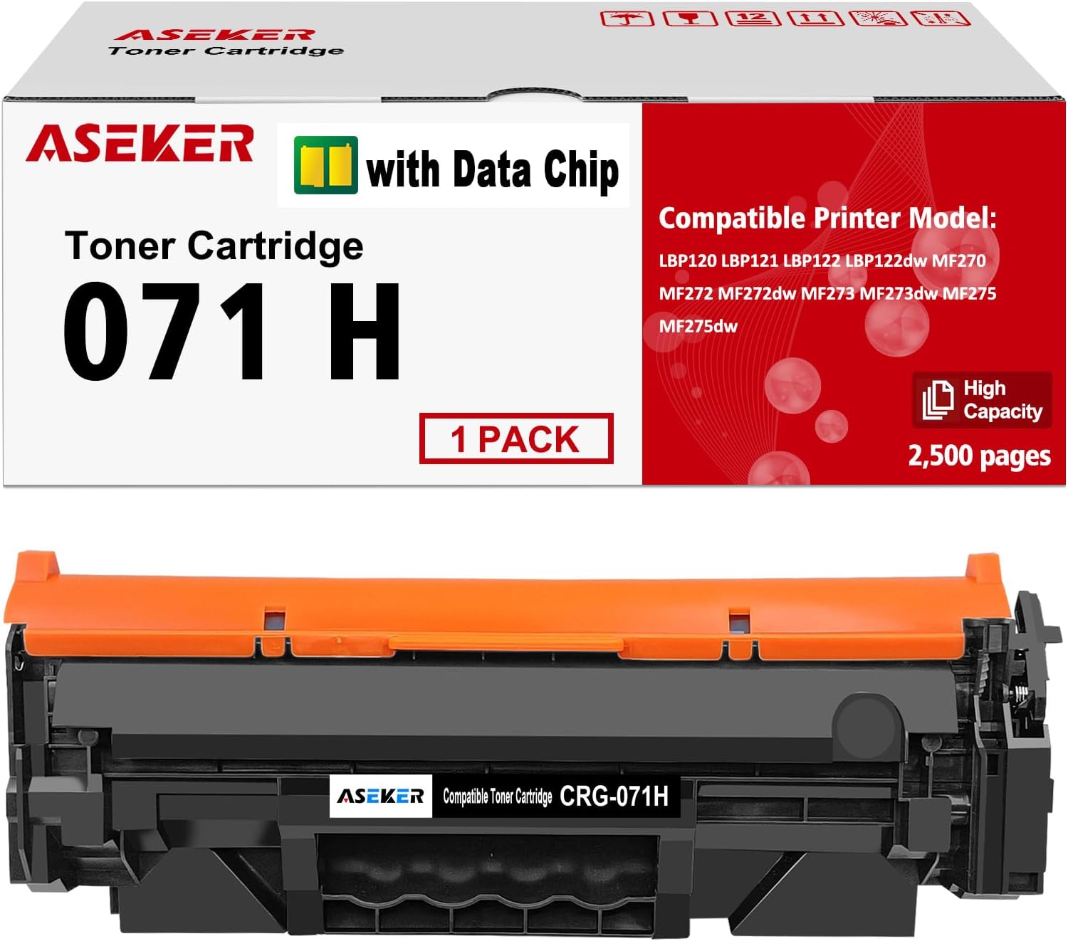 Amazon.co.jp: 【残量表示ICチップ付き】071H CRG-071H CRG 071Hトナーカートリッジ互換大容量2500ページ ...