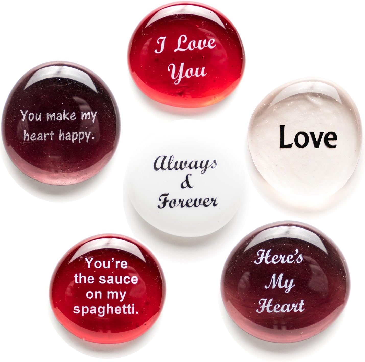 Amazon.com: Lifeforce Glass Romance Glass Stones, Messages of Love and ...