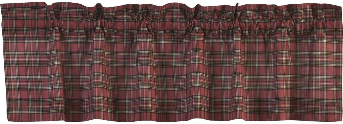 Amazon.com: VHC Brands, Beckham, Cotton, 16x72, Plaid Valance, Red ...