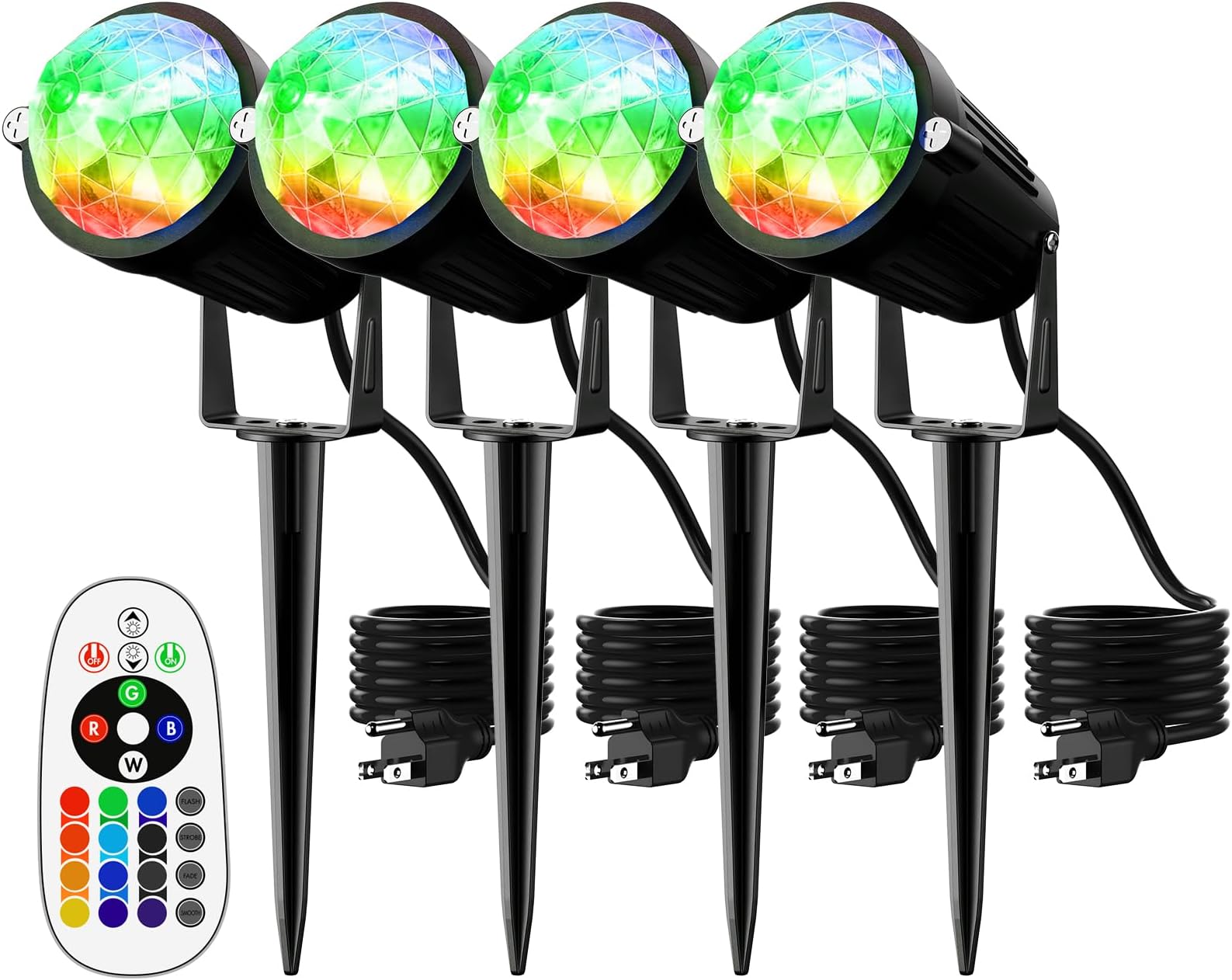 FUCHUMERU Spot Lights Outdoor for Yard, Spotlight Outdoor with 12W LED ...