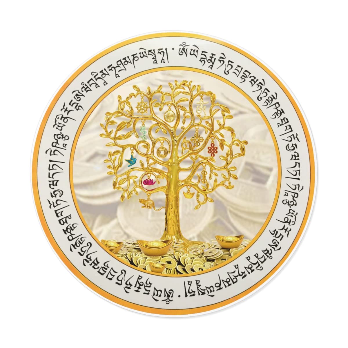 Buy Feng Shui Amulet Sticker with Tree of Prosperity, Chinese Lucky ...