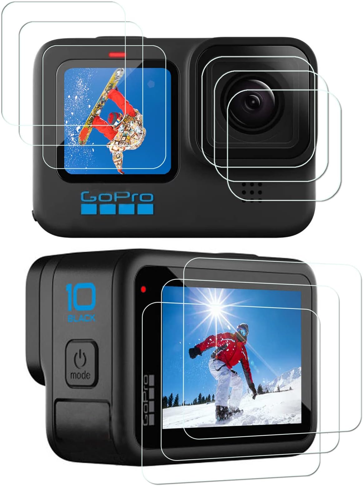 Amazon.com: [6pcs] Go Pro Hero 9/10/11/12 Black Screen Protector Ultra ...