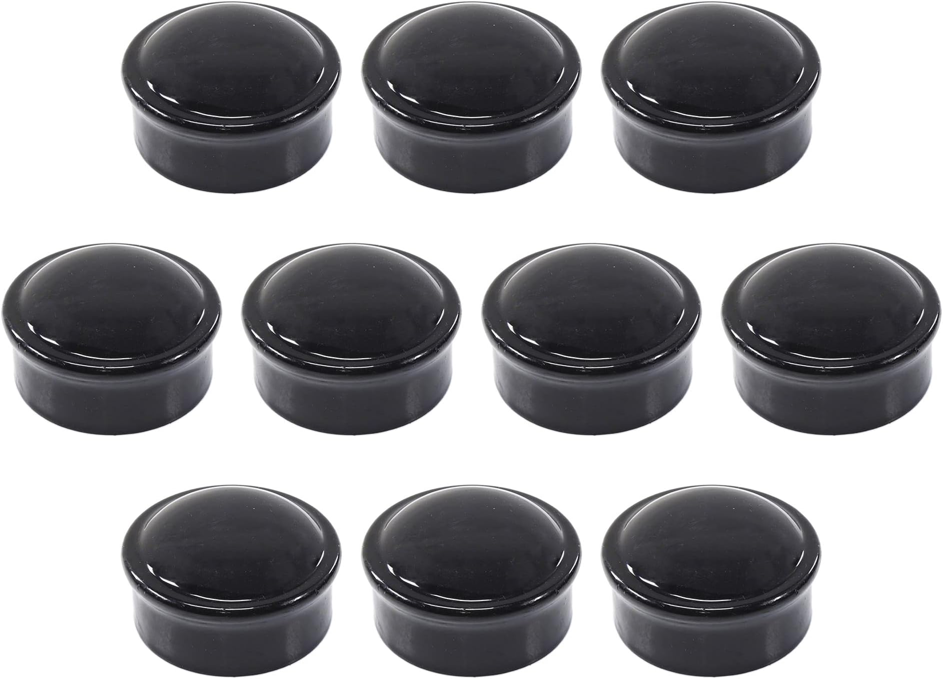 Black Chain Link Fence 2" (1 7/8" OD) Round Dome External Post Caps ...