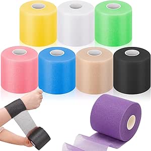 Amazon.com: Guiqulai Prewrap Athletic Sports Tape 8 Rolls, Pre Wrap for ...