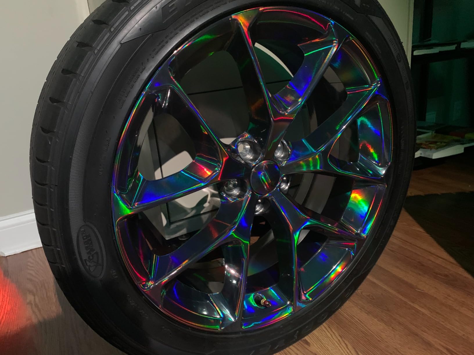 $10/mo - Finance VViViD® Black Holographic Chrome Vinyl Wrap Rainbow ...