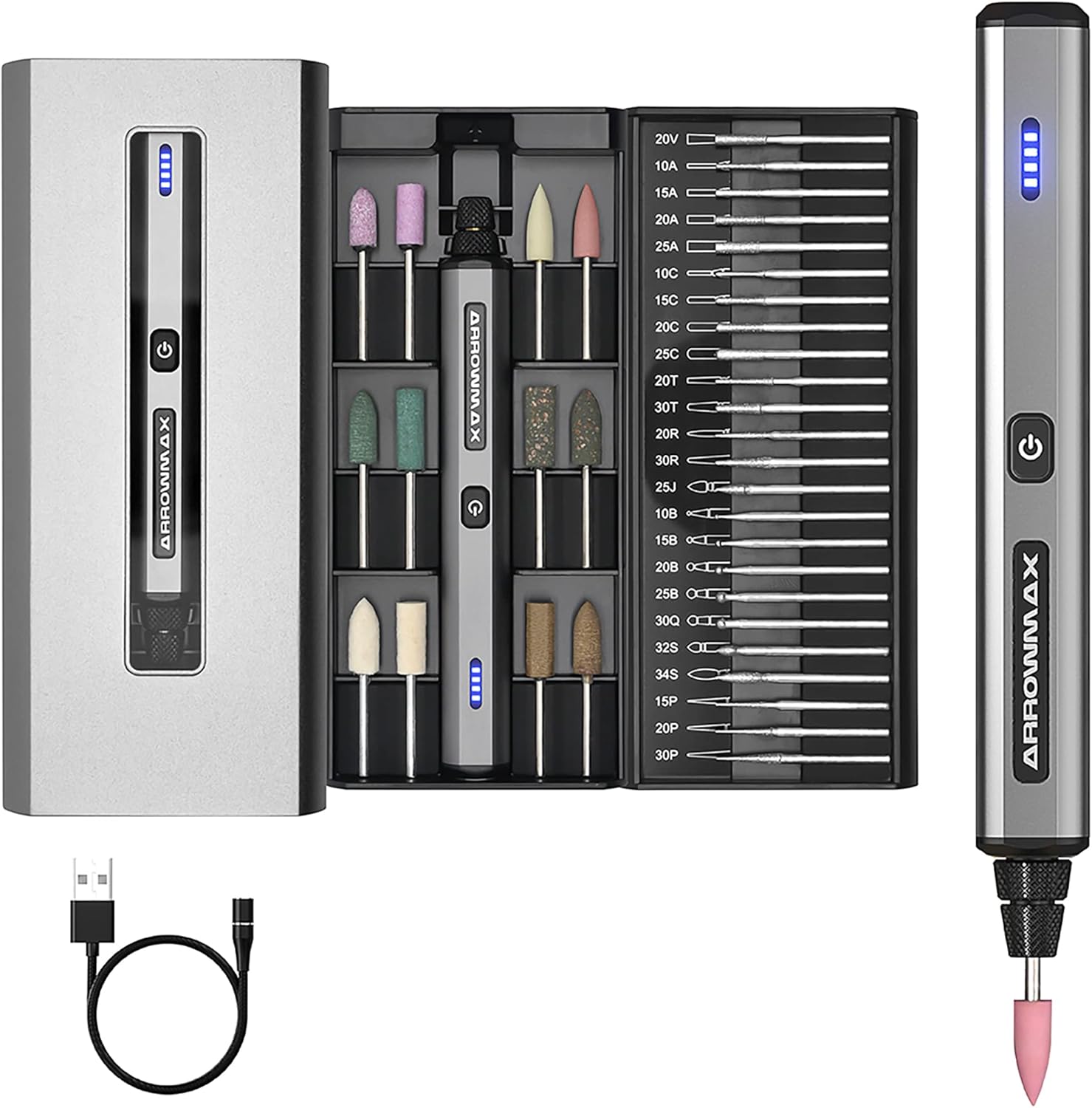 Amazon.com: ARROWMAX Electric Cordless Rotary Tool，Engraving Pen with ...