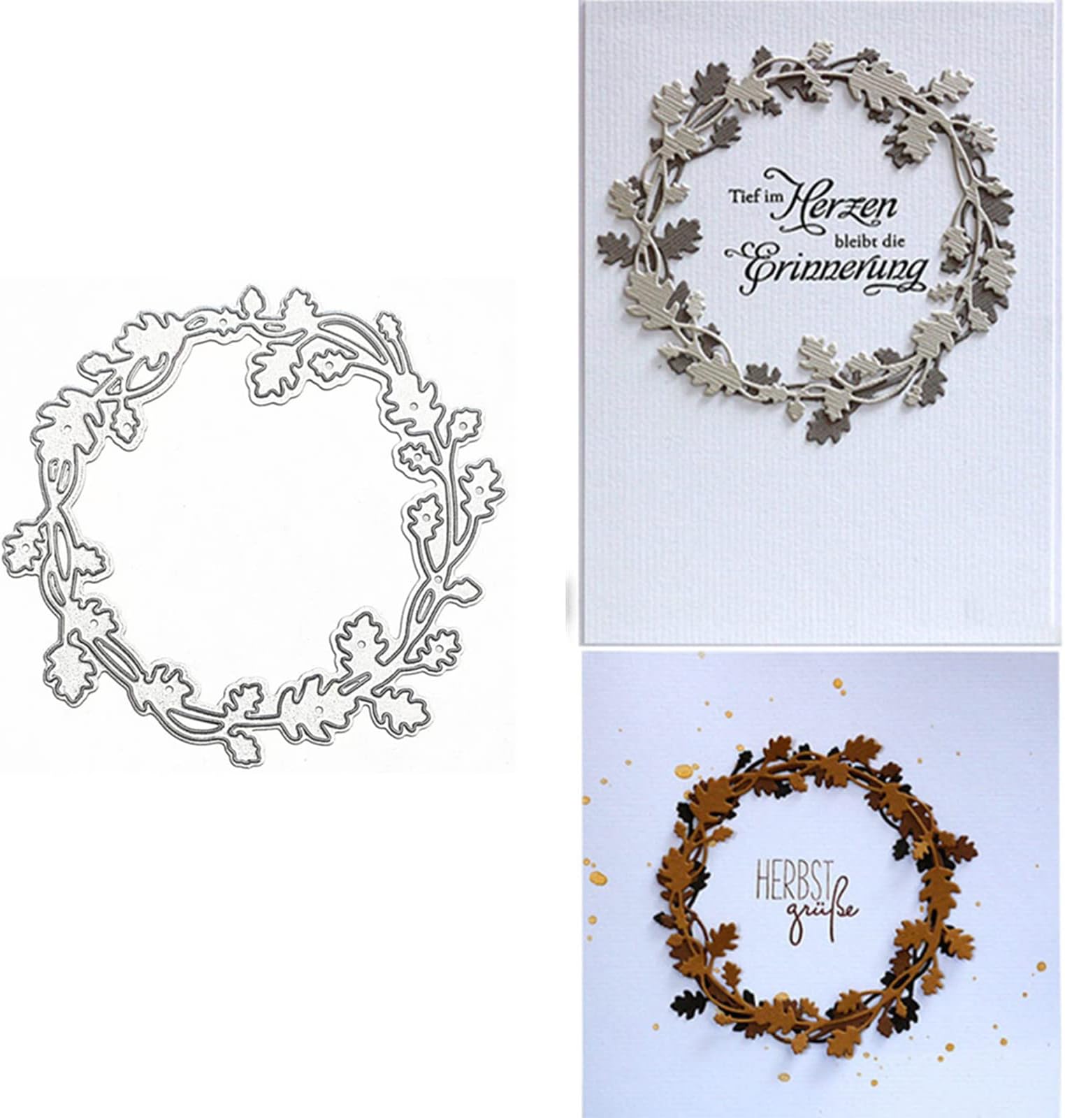 Amazon.com: 9pcs Flower Leaves Metal Die Cuts,Merry Christmas Wedding ...