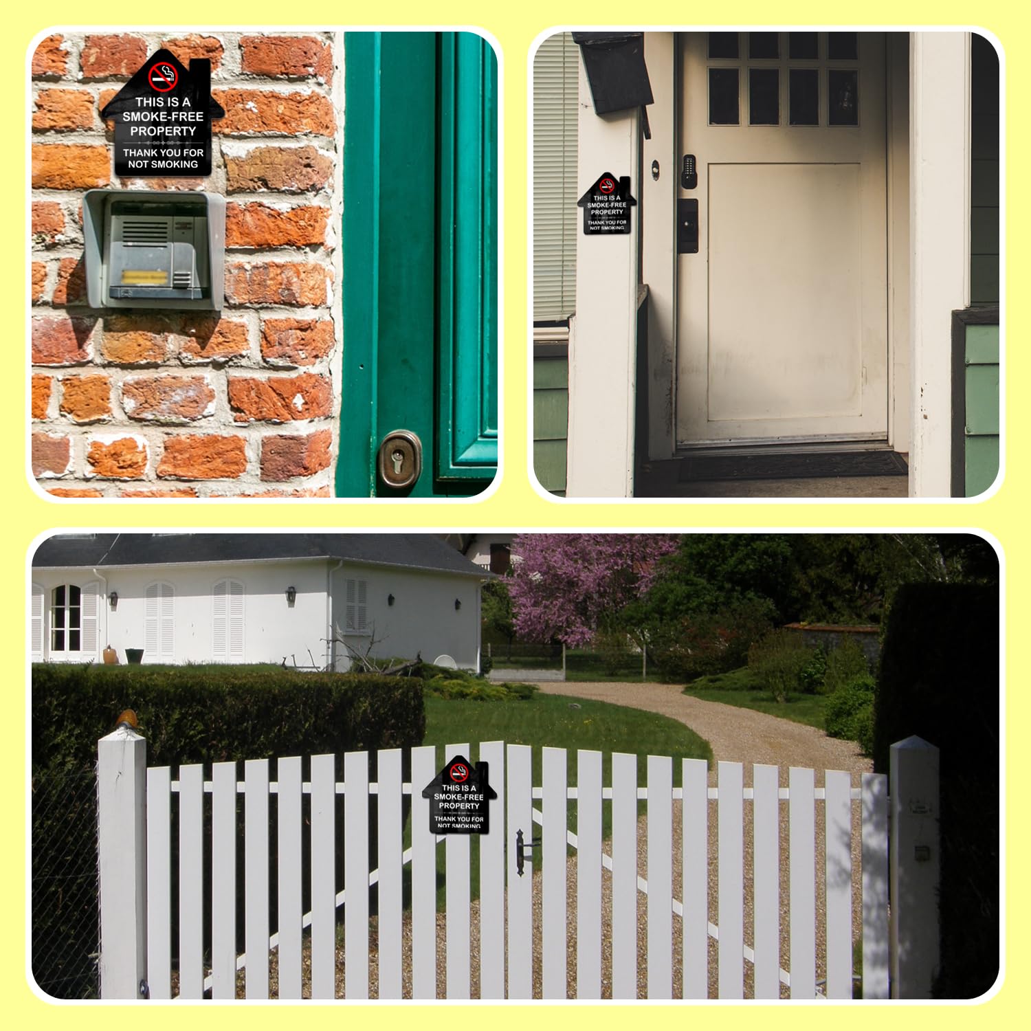 Snapklik.com : PZC045 Acrylic Self-Adhesive No Smoking Signs