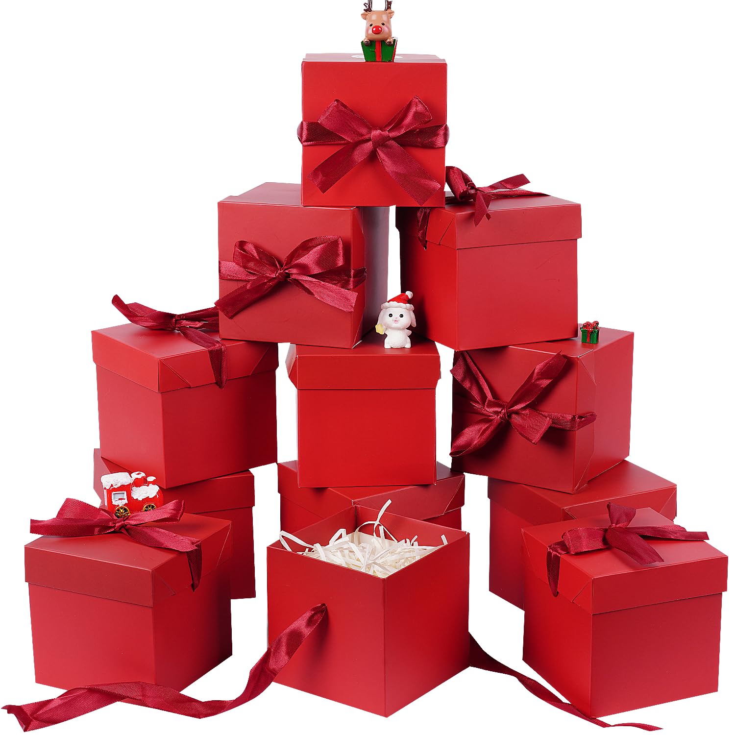 Amazon.com: Elephant-package 12Pack Small Gift Boxes with Lids, Red ...