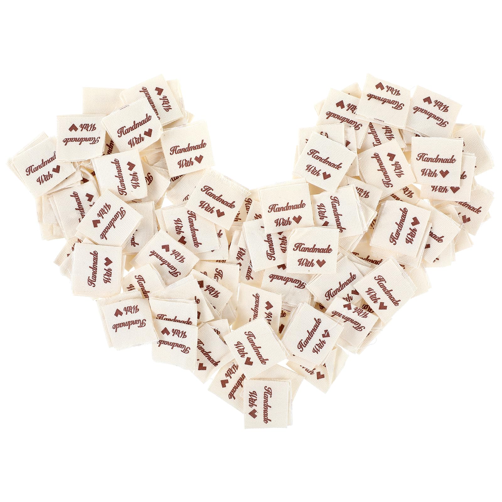 Amazon.com : Ptwola 200 Pcs Personalized Satin Sewing Labels Handmade ...