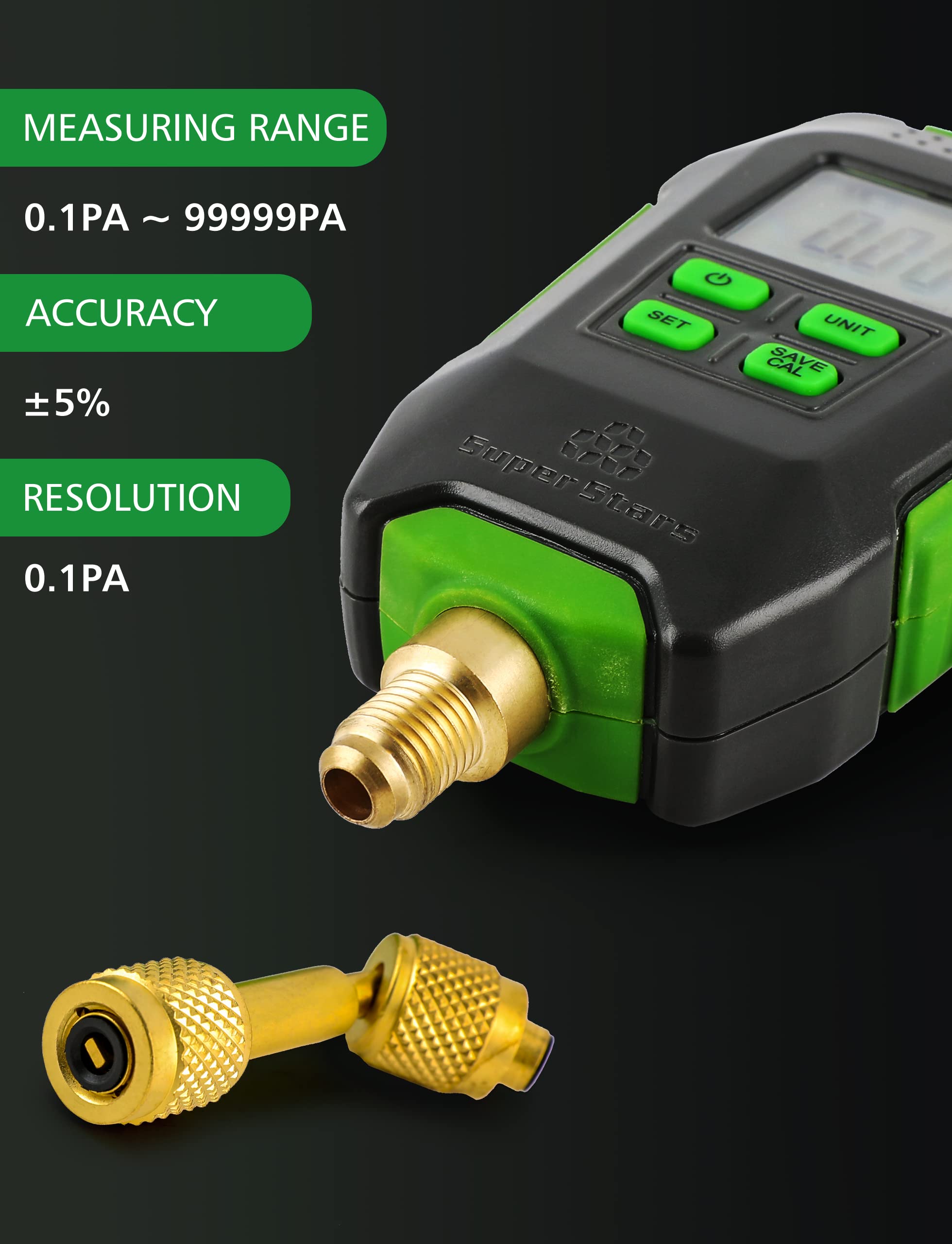Snapklik.com : Digital Micron Vacuum Gauge 1/4" SAE, Digital Pressure ...