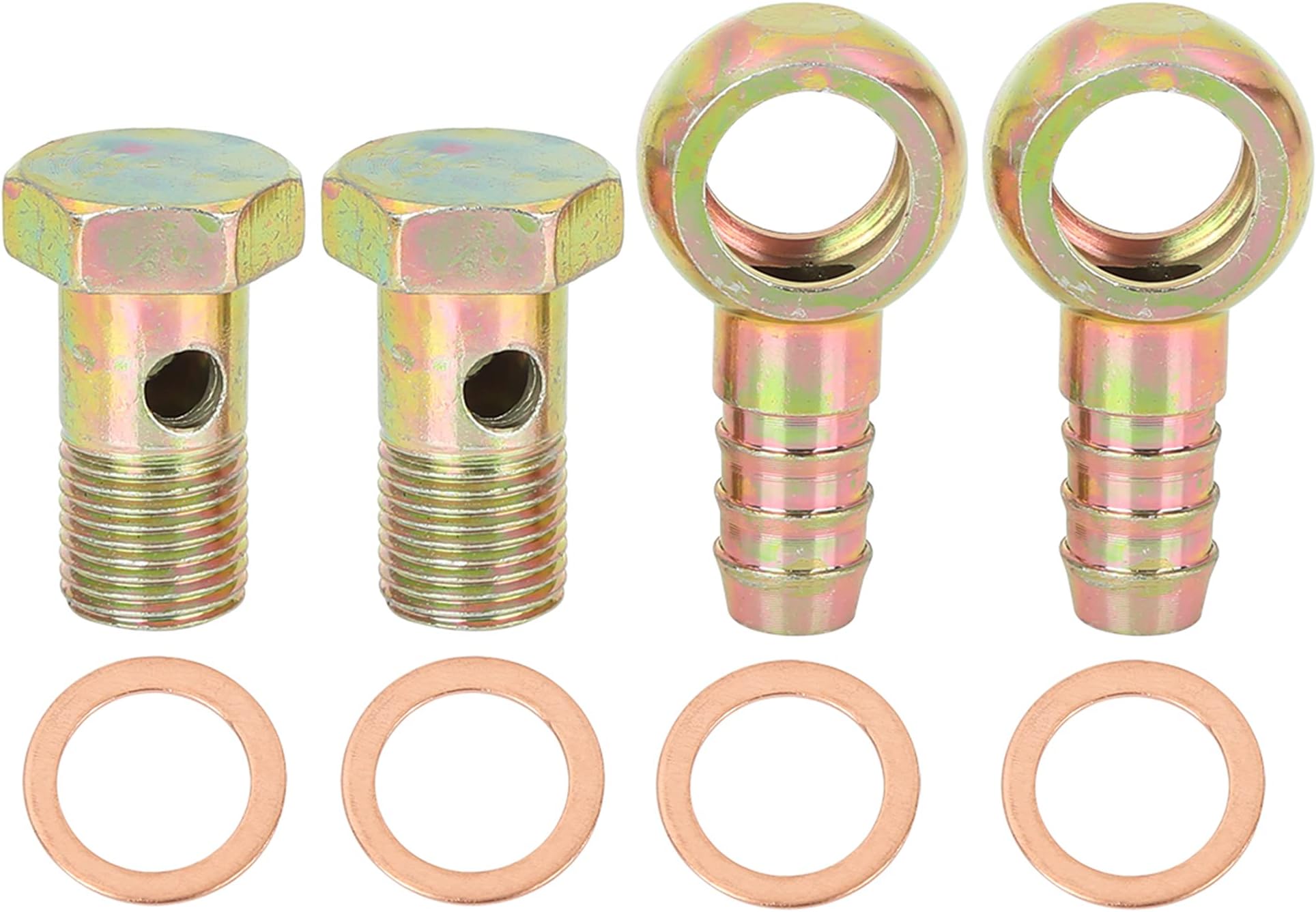 Amazon.com: X AUTOHAUX 2 Sets 16mm Banjo Hose Barb Bolt Fittings Banjo ...