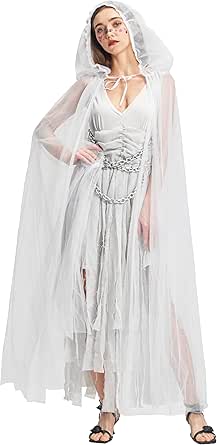 Amazon.com: Women Zombie Ghost Bride Costume, 3 Pcs Phantom Corpse ...
