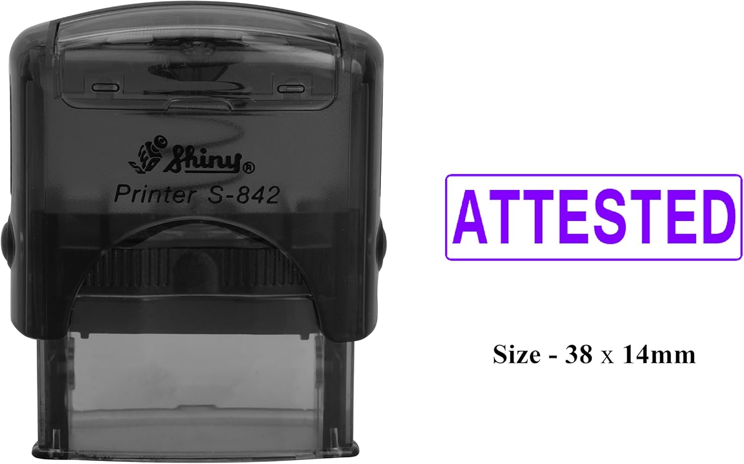 ATTESTED Rubber Stamp Clear Print For Office Use Shiny S-842 Self ...