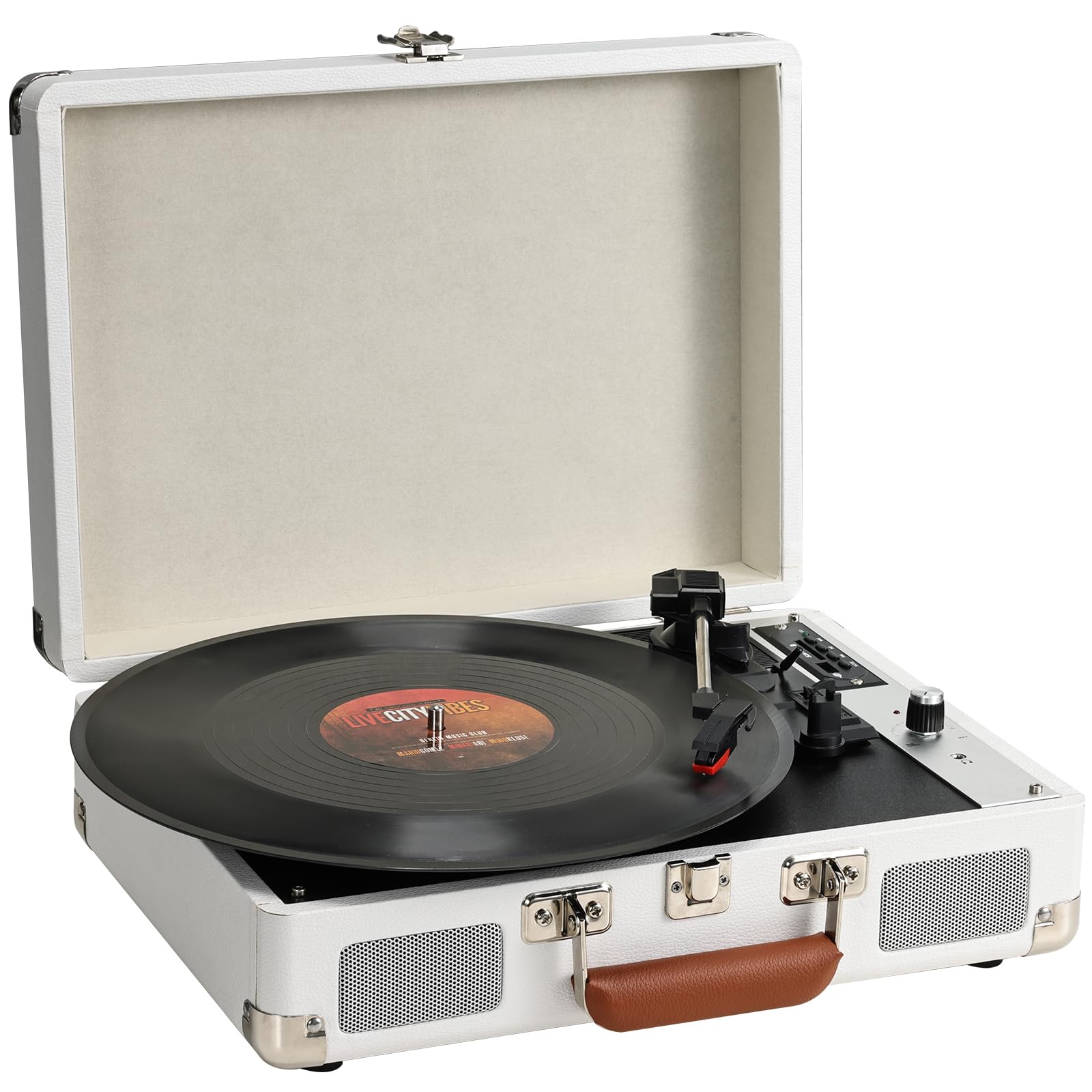 Amazon.com: Hododou Vinyl Record Player Portable Suitcase Turntables ...