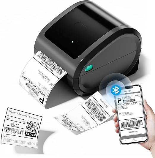 Amazon.com : COLORWING Thermal Shipping Label Printer,D520 Bluetooth ...