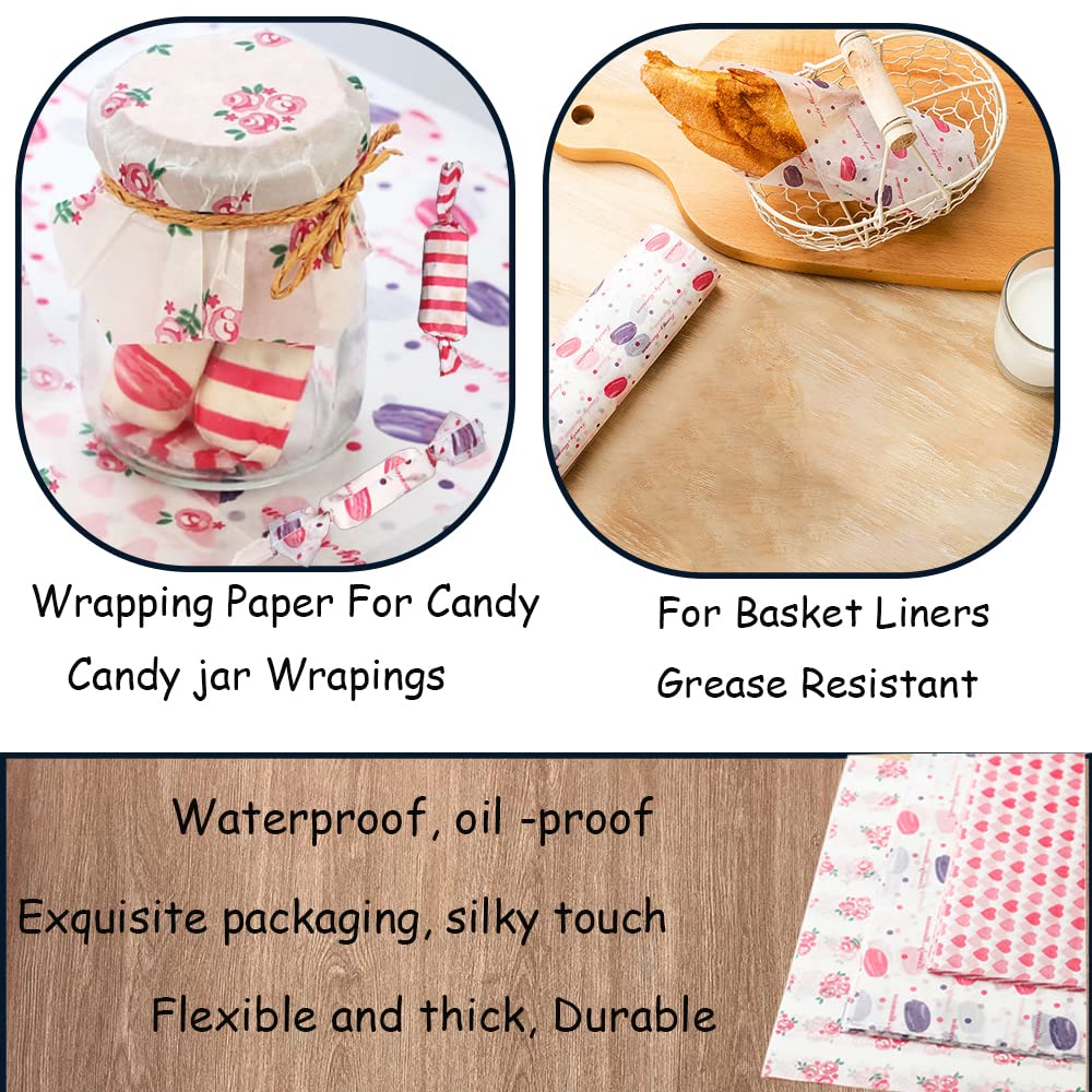 Snapklik.com : 200 Pieces Wax Paper Deli Paper Sheets Sandwich Wrap ...