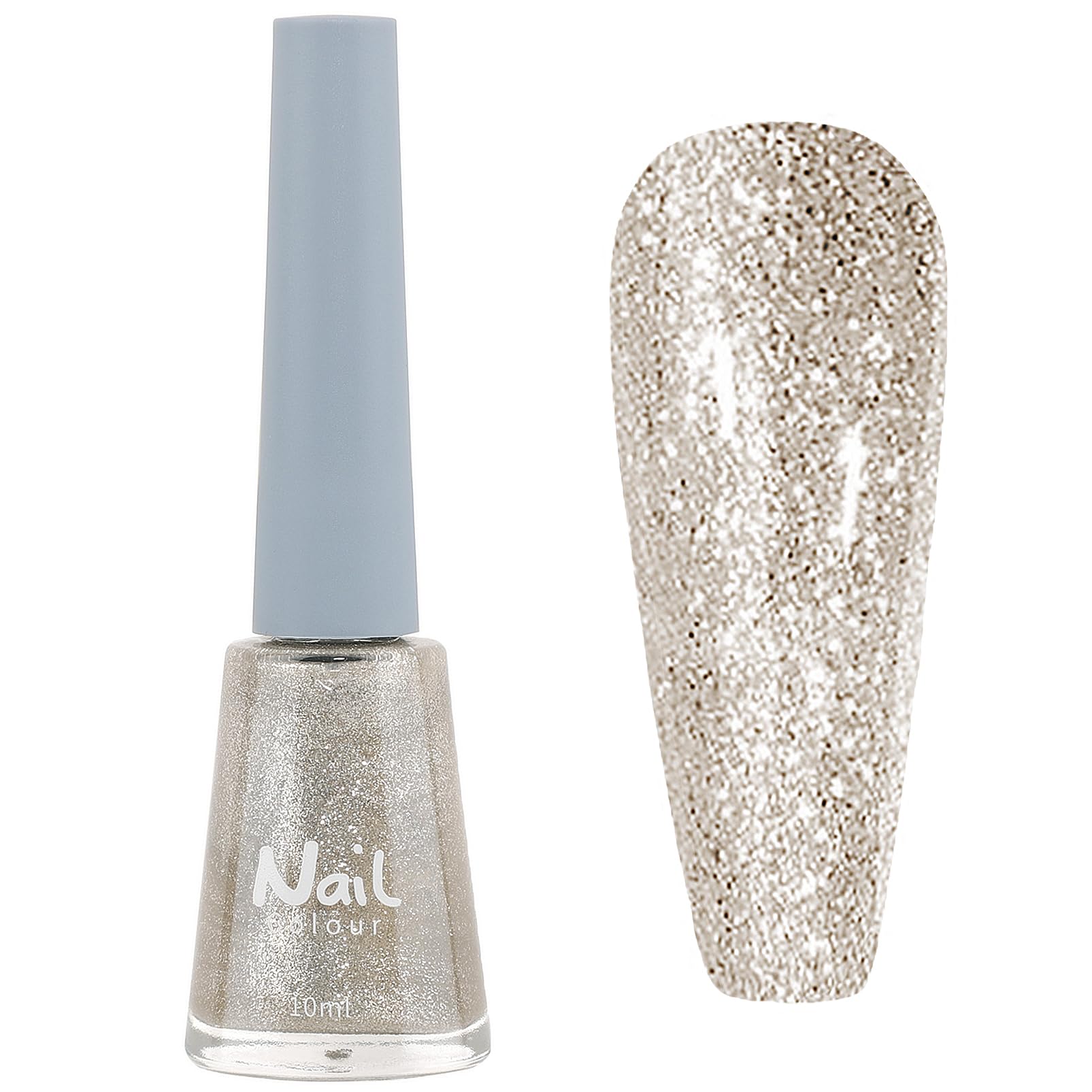 Amazon.com : ASMAYSA Silver Glitter Nail Polish, Sparkle Nail Polish ...