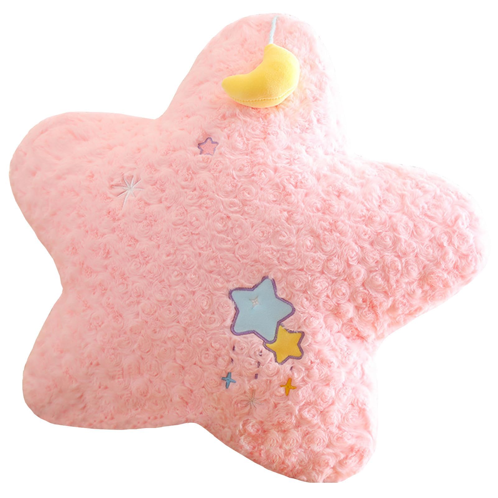 Amazon.com: Goylmc Star Plush Pillow, Star Stuffed Toy Hanging a Moon ...