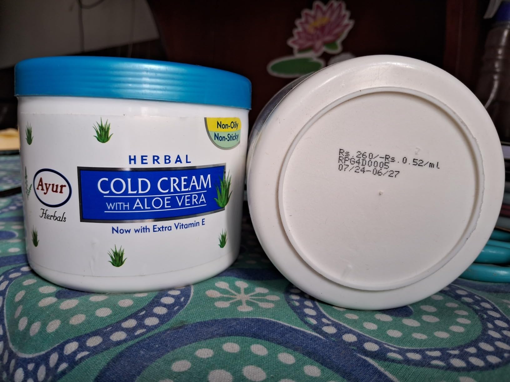 Ayur Herbal Cold Cream with Aloe Vera 500ml (Now with Extra Vitamin E ...