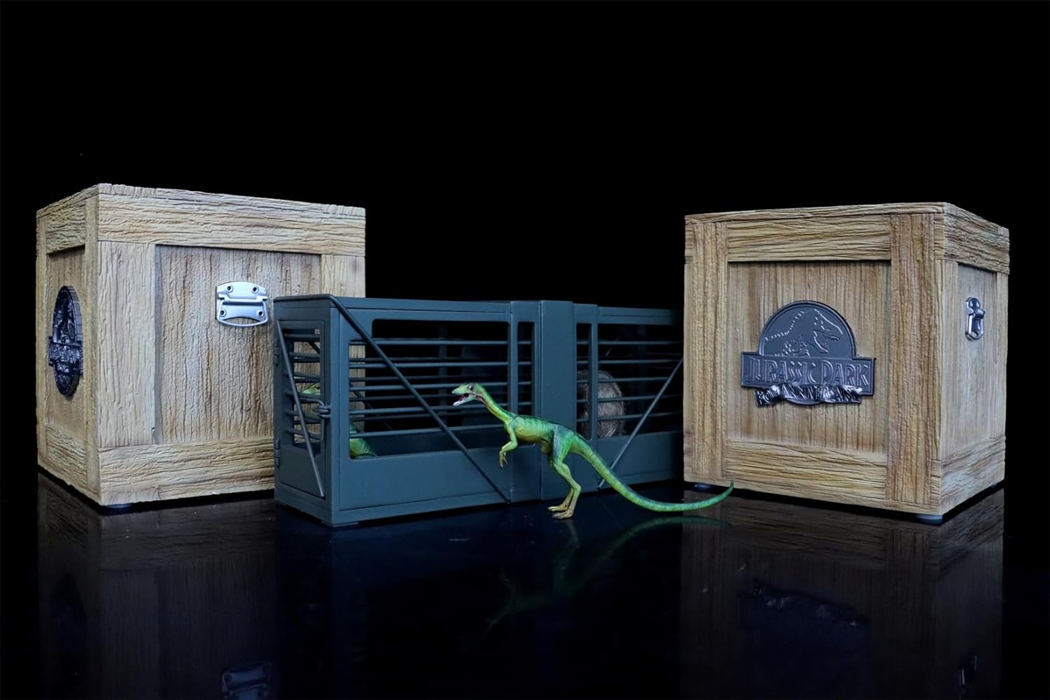 Amazon.com: WLNTDOLA Dino Dream 1:5 Scale Compsognathus Cage Scene ...