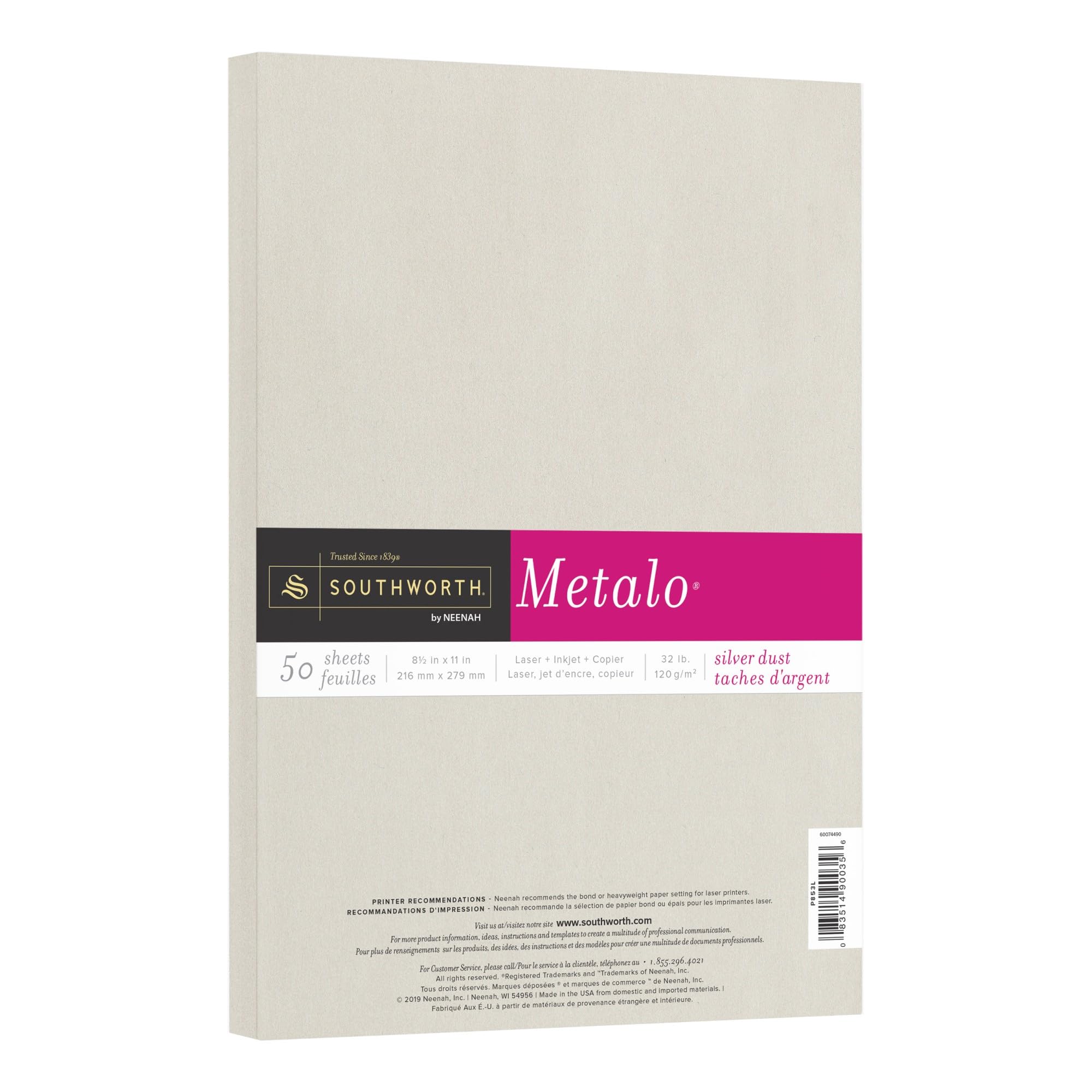 Snapklik.com : Metalo Paper, Letter Paper Size, 32 Lb, Silver Dust ...