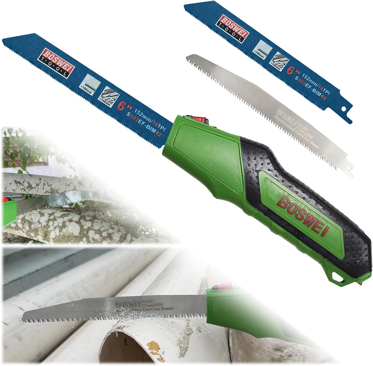 2-In-1 Multi Blades Hand Saw for Metal, Hand Saw for Wood Cutting, 7.5 inch Blades Drywall Saw ...
