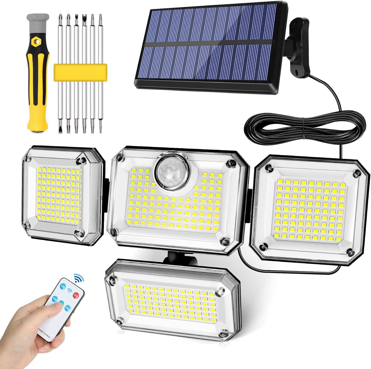 intelamp Solar Outdoor Lights,Solar Motion Sensor Lights with Dual ...