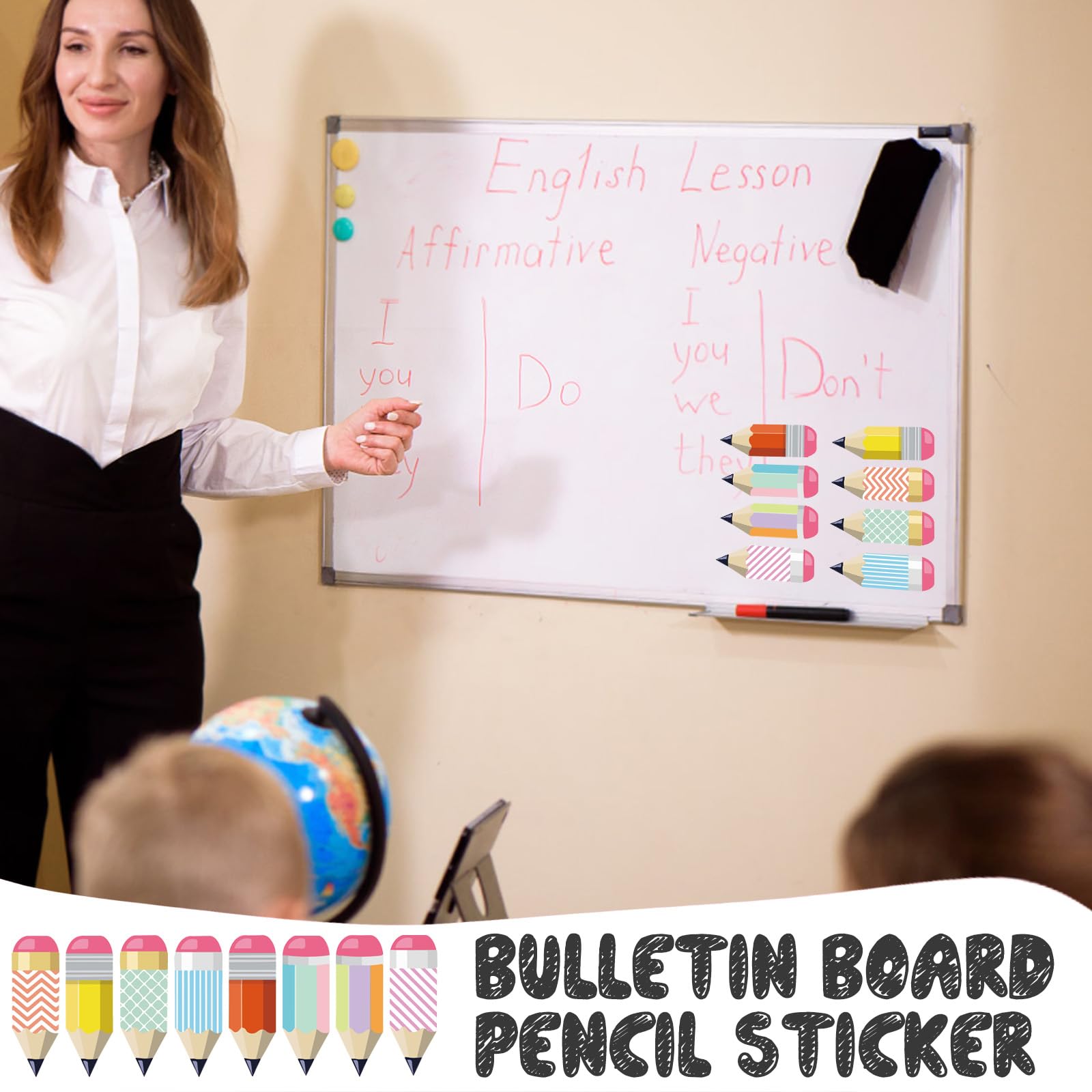 Snapklik.com : 64Pcs Colorful Pencil Paper Cutting Name Tags For ...