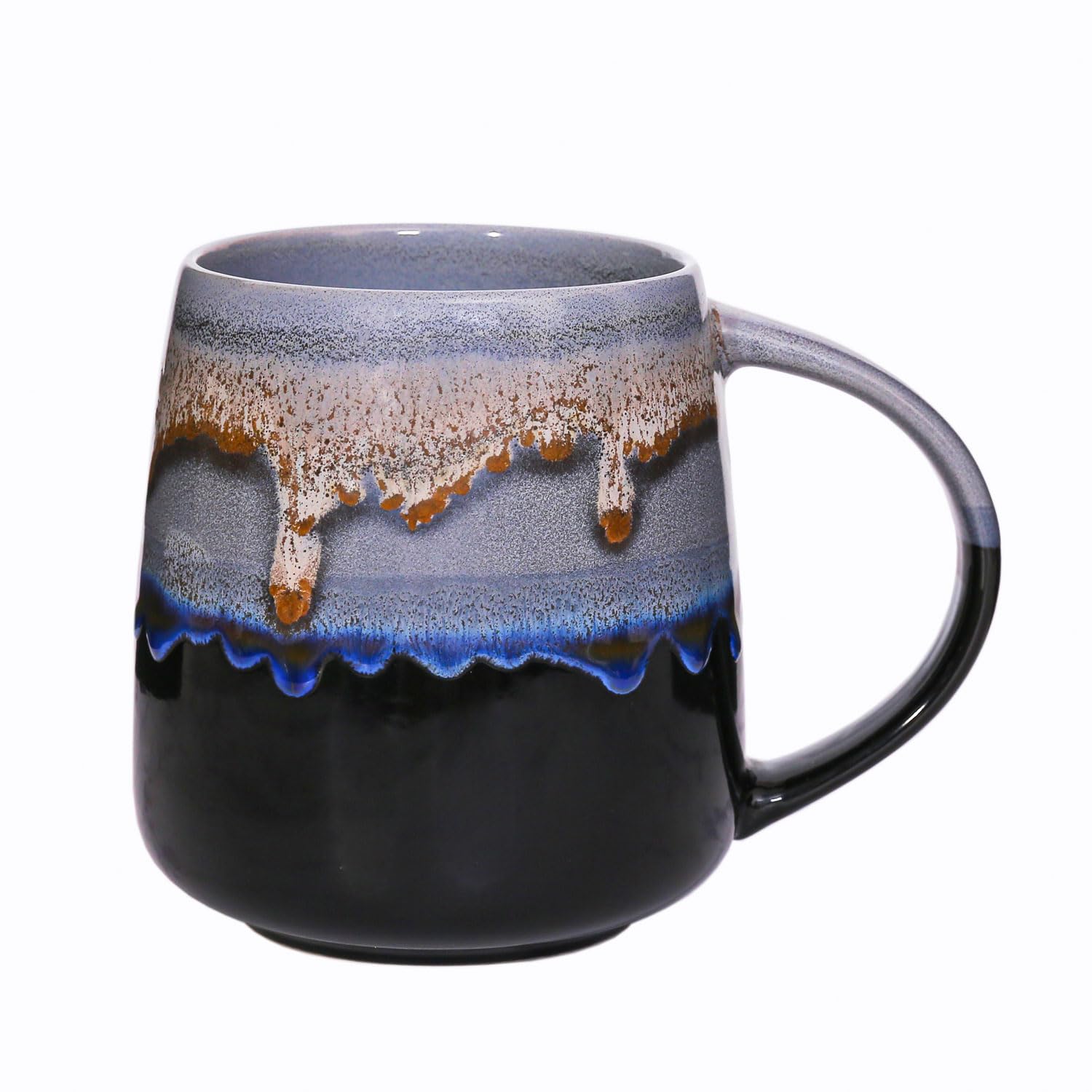 Large Ceramic Coffee Cups, 600 ml Tea Cups with Handle, Unique Textured ...