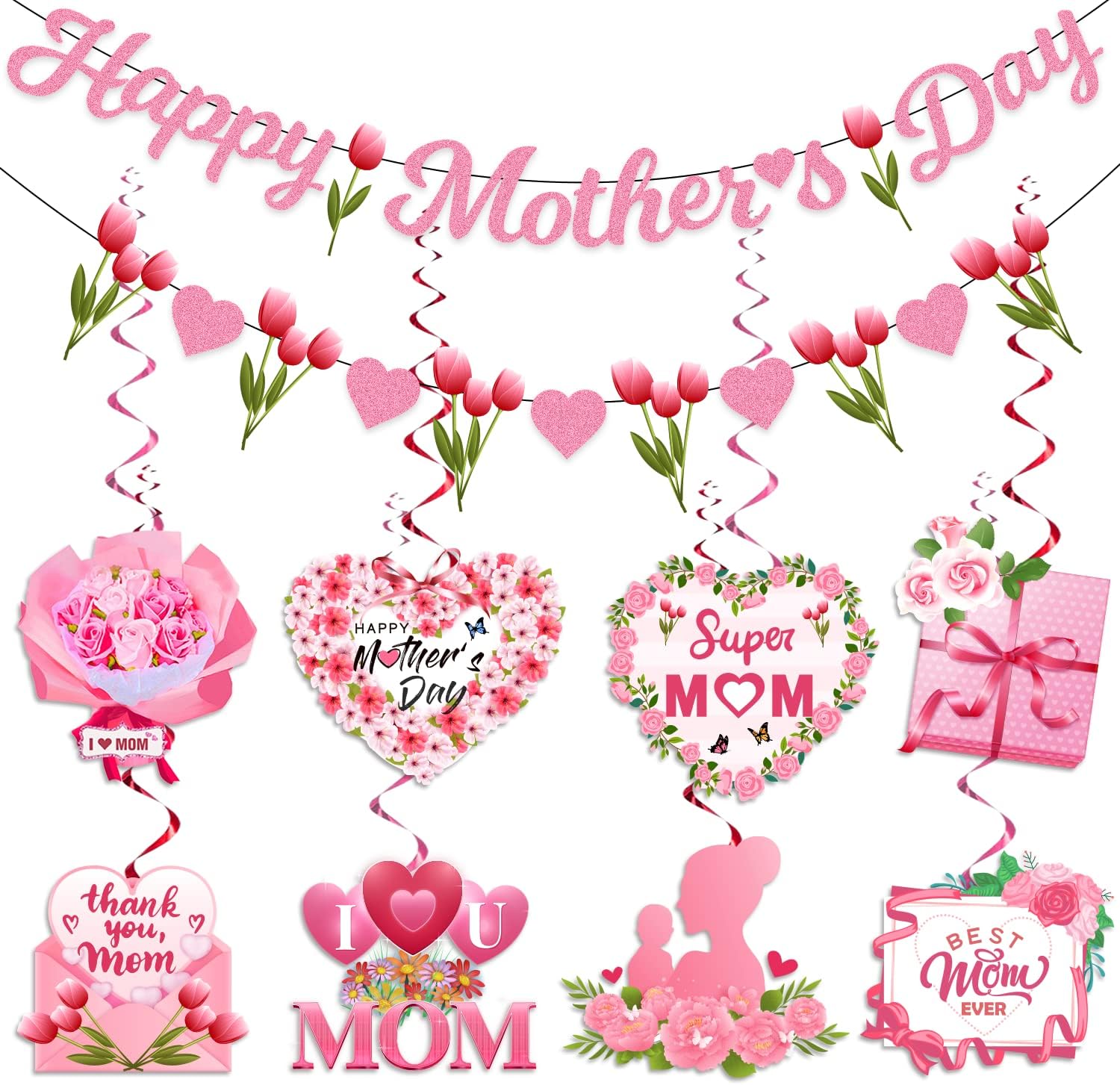 Amazon.com: Mother's Day Party Decorations Supplies - NO DIY- Mother's ...