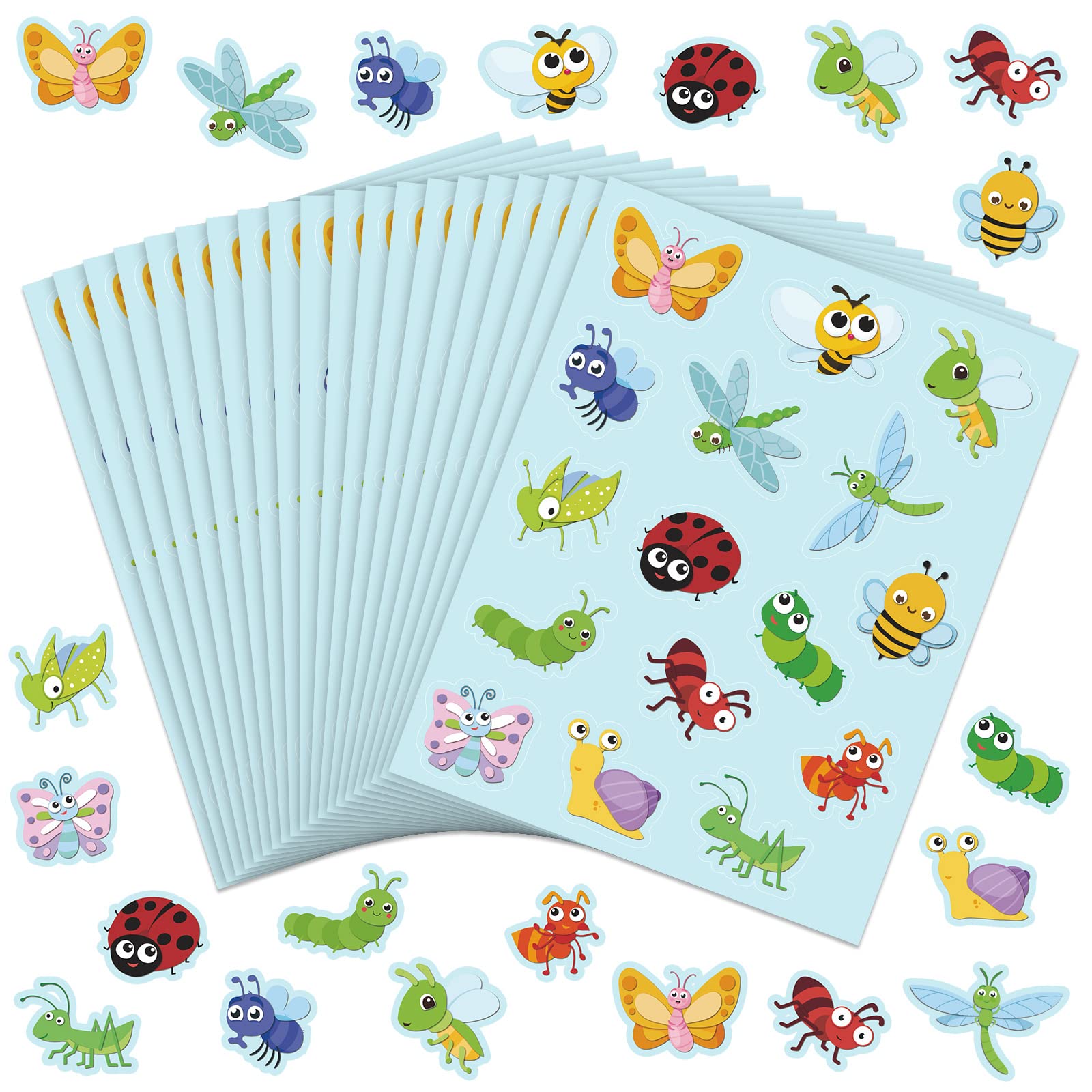 Amazon.com: Frienda 480 Pcs Buggy for Bugs Shape Stickers for Kids Bee ...