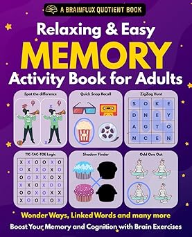 Amazon.com: Memory Activity Book for Adults: Large Print Brain Games, Fun Puzzles, and Mental ...