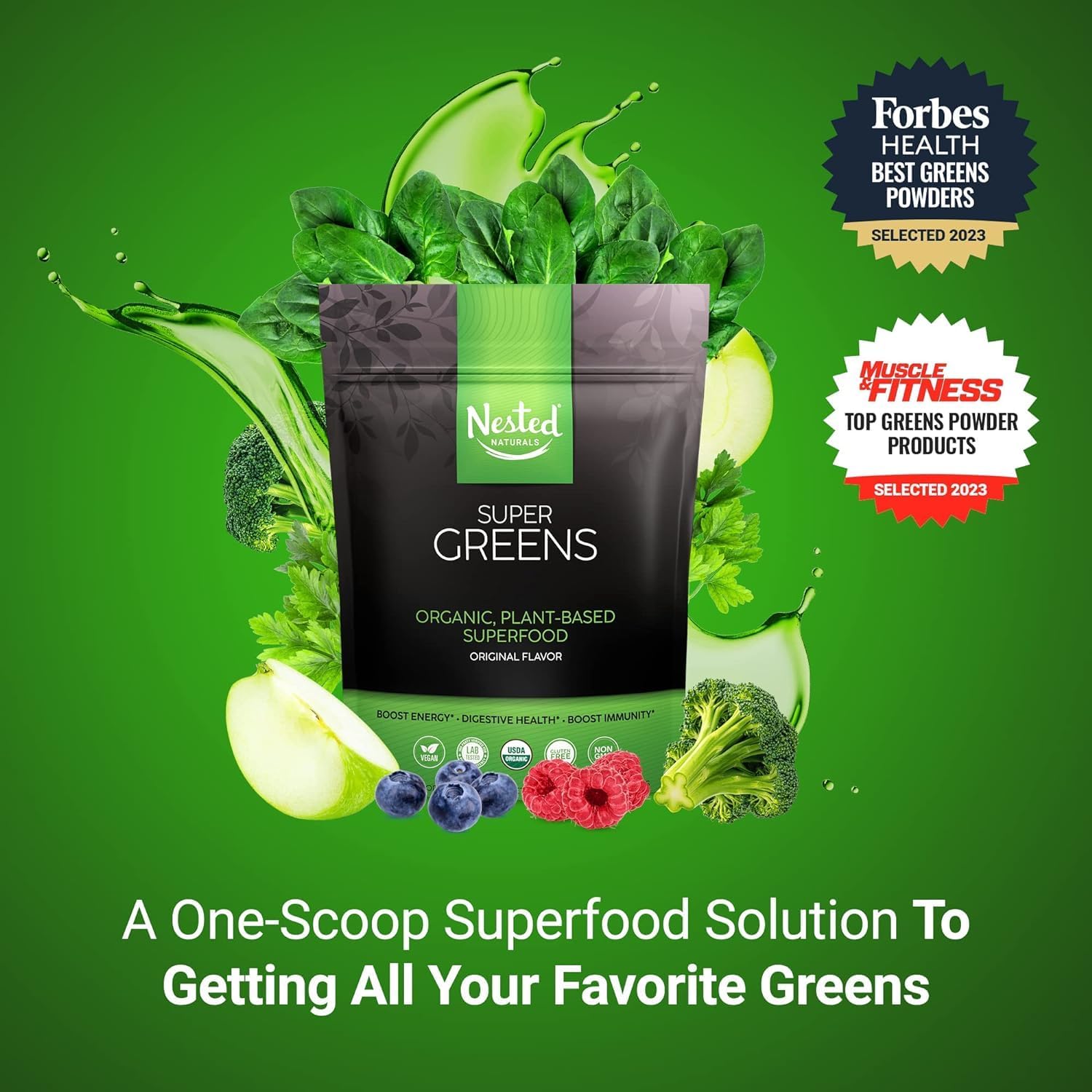 Super Greens #1 Green Superfood Powder Suplemento vegano 100% orgánico ...