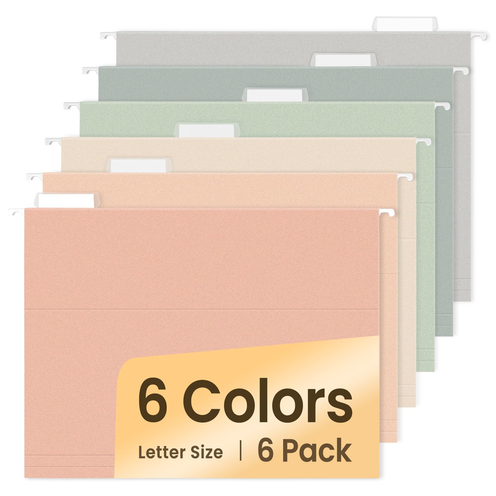 Amazon.com : SUNEE Hanging File Folders, 6 Pack Letter Size Hanging ...