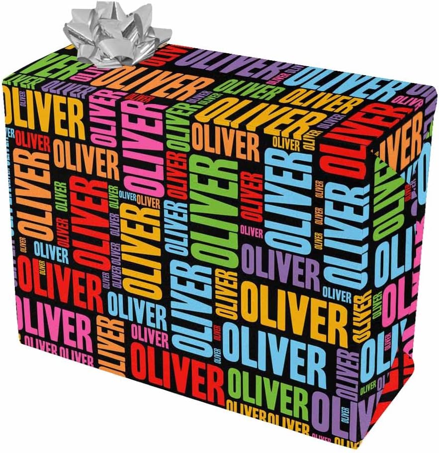 Amazon.com: YESCUSTOM Personalized Name Wrapping Paper, 58"x23" Custom ...