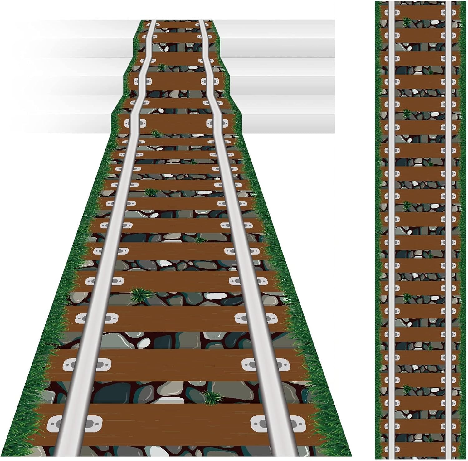 Amazon.com: 24 Inch x 10 ft Western Plastic Railroad Track Aisle Runner ...