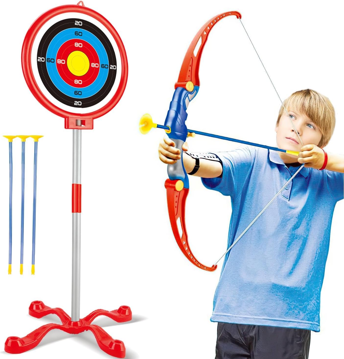 Amazon.com: Kiddie Play Bow and Arrow for Kids Toy Archery Set with ...