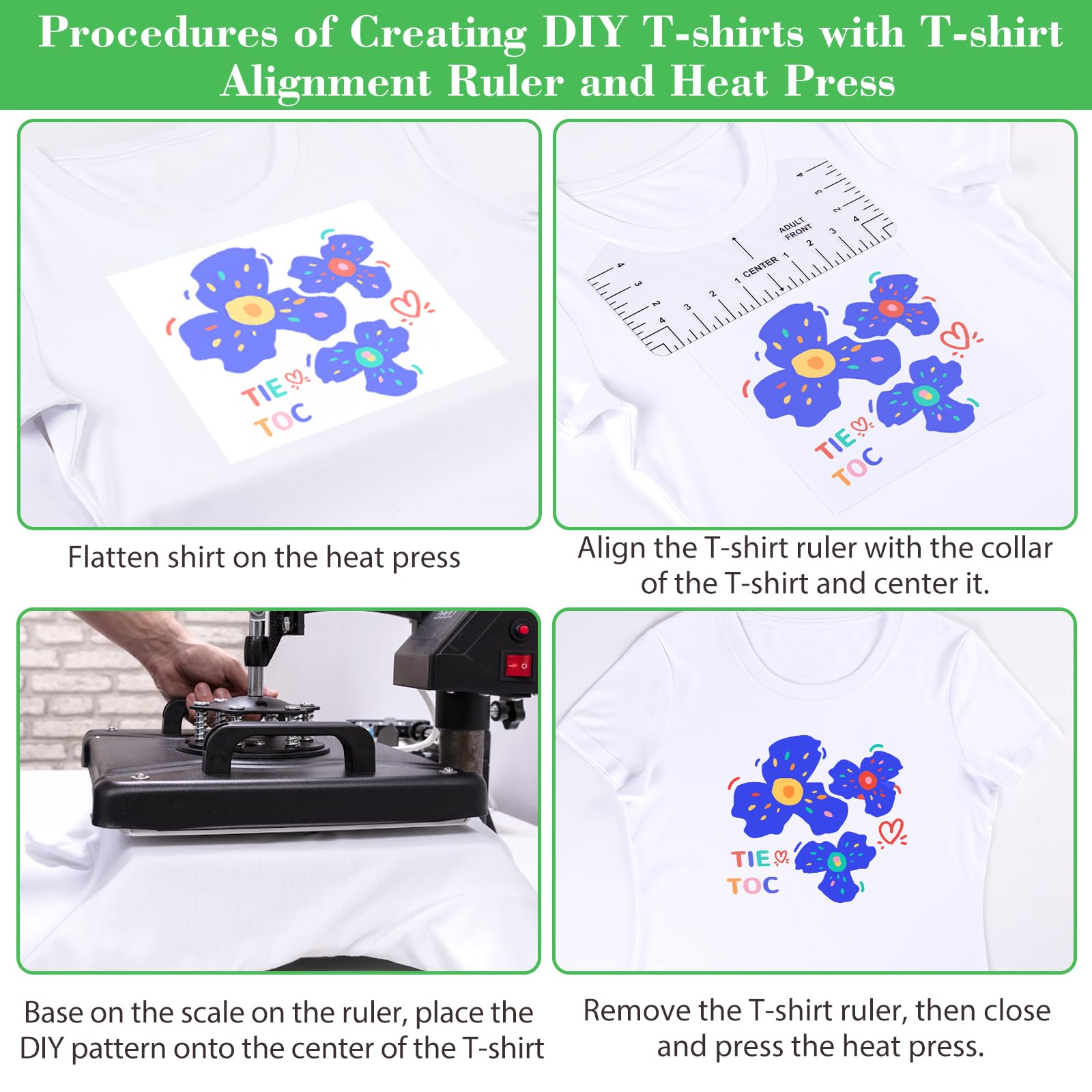 Snapklik.com : 9pcs Tshirt Ruler Guide For Vinyl Alignment, T Shirt ...