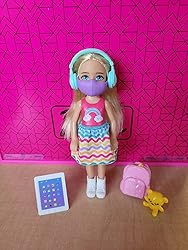 Amazon.com: Barbie Chelsea Doll & 6 Accessories, Travel Set with Puppy ...