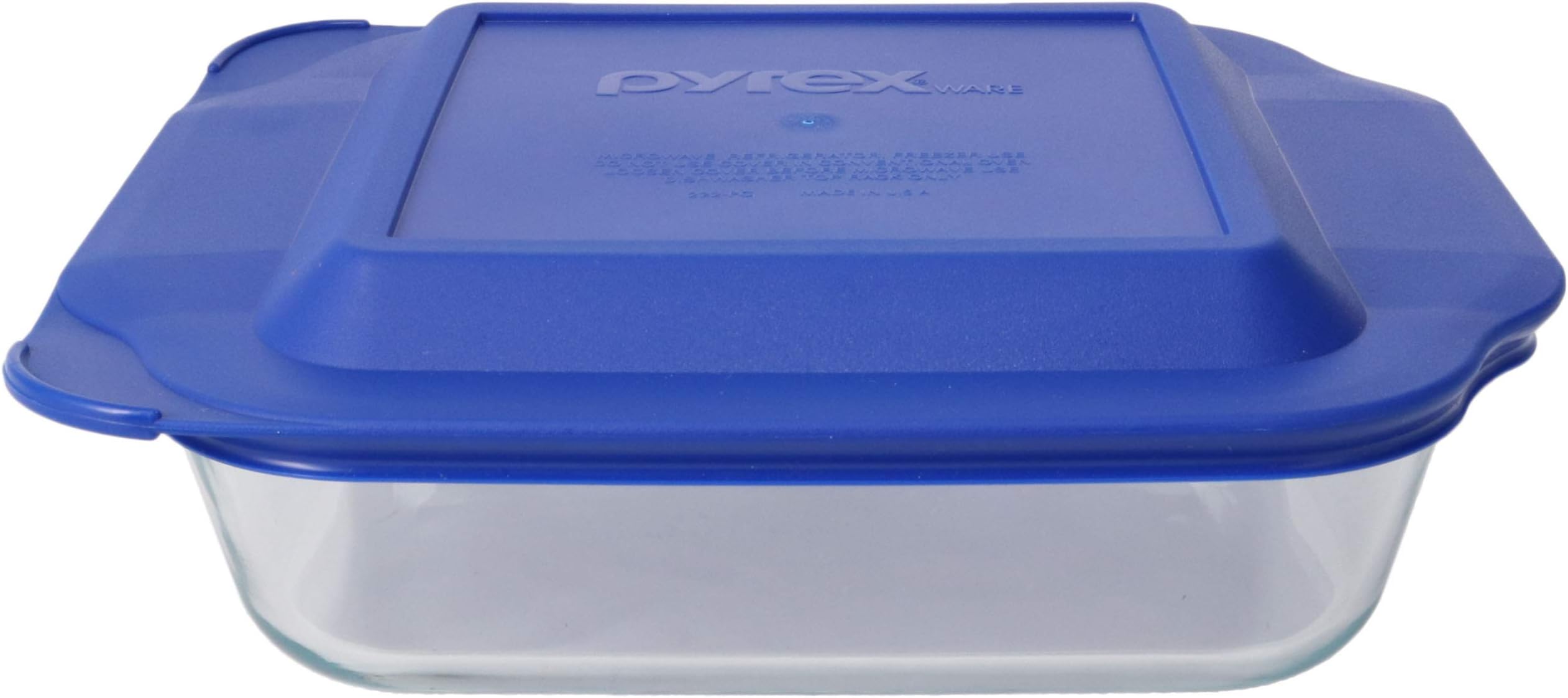 Amazon.com: Pyrex 8" Square Baking Dish with Blue Plastic Lid: Home ...