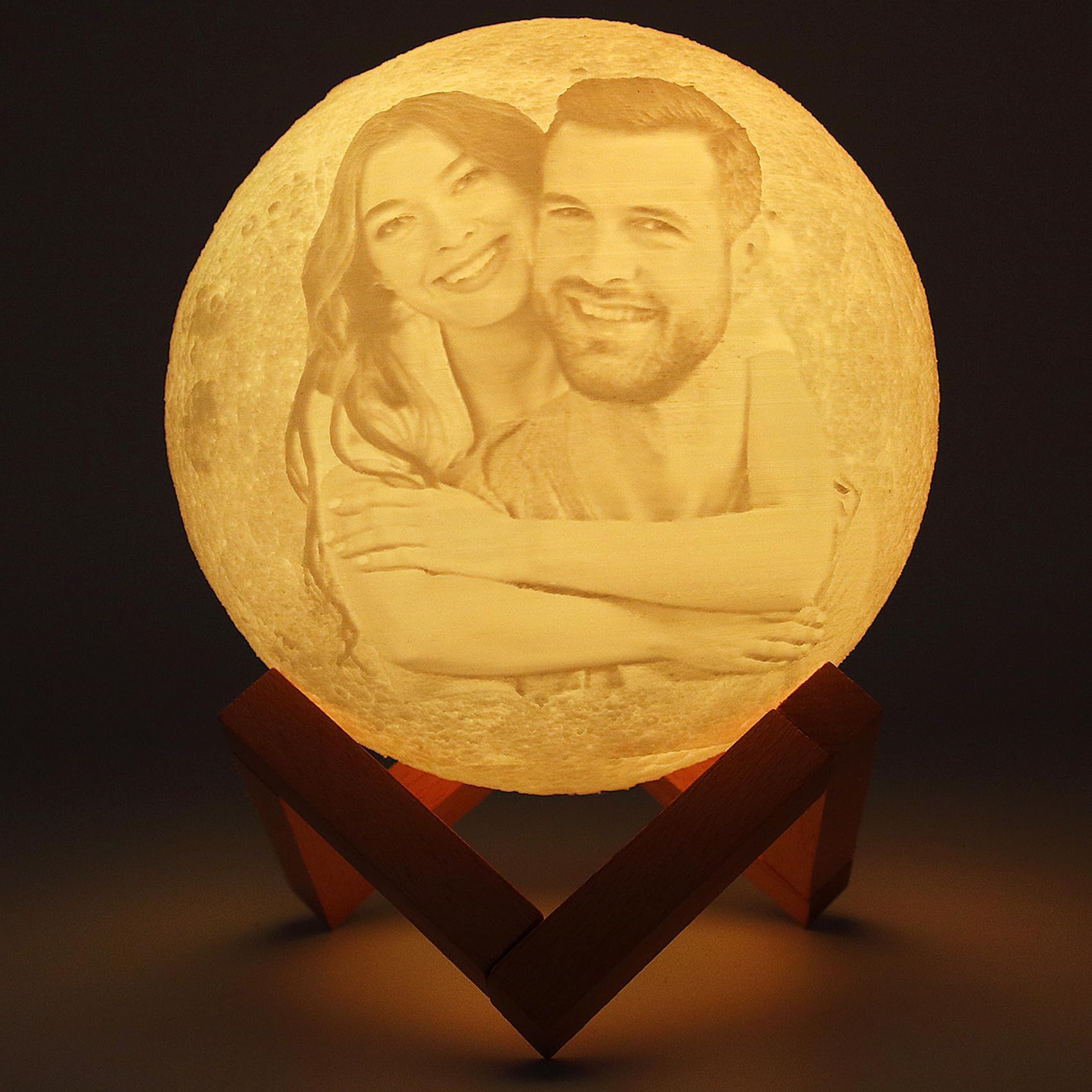 XJone Personalized Custom Moon Lamp with Photo Text, Customized Moon ...