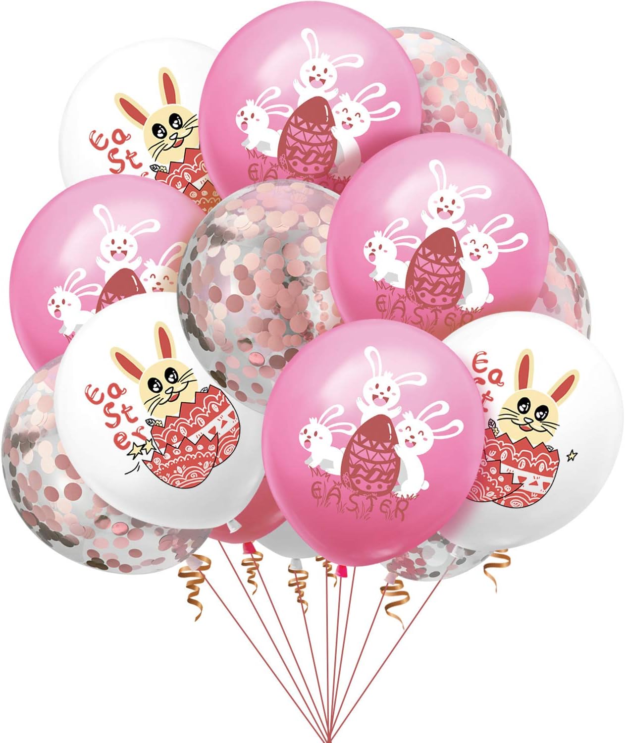 Amazon.com: 36 Pcs Easter Balloons, Theme Decor Event Supplies Rabbit ...