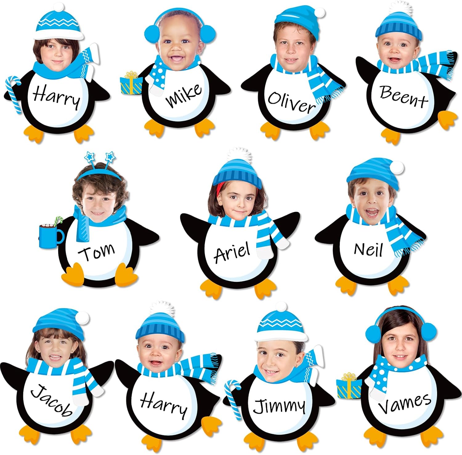 Amazon.com: Lonfliness 48 Set Winter Penguin Cutout Winter Bulletin ...