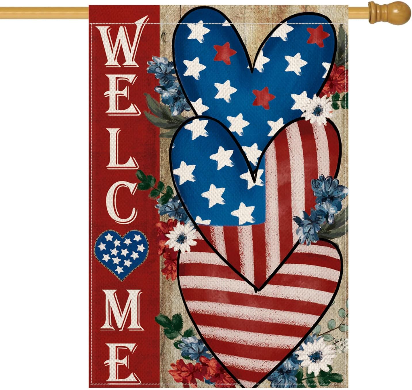 Amazon.com : Akeydeco Valentine's Day Flag,28x40 Inch Valentine's Heart ...