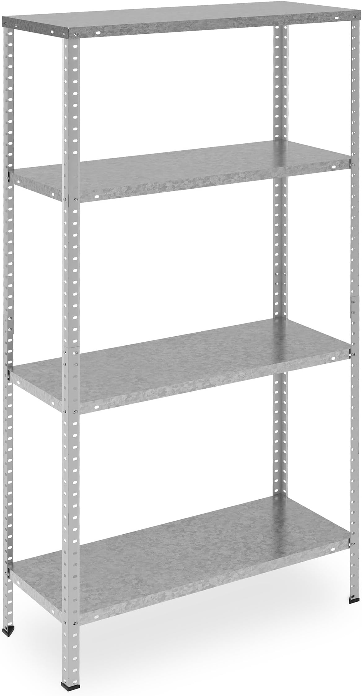 Relaxdays Metallregal verzinkt, 4 Böden, bis 160 kg, Schwerlastregal ...