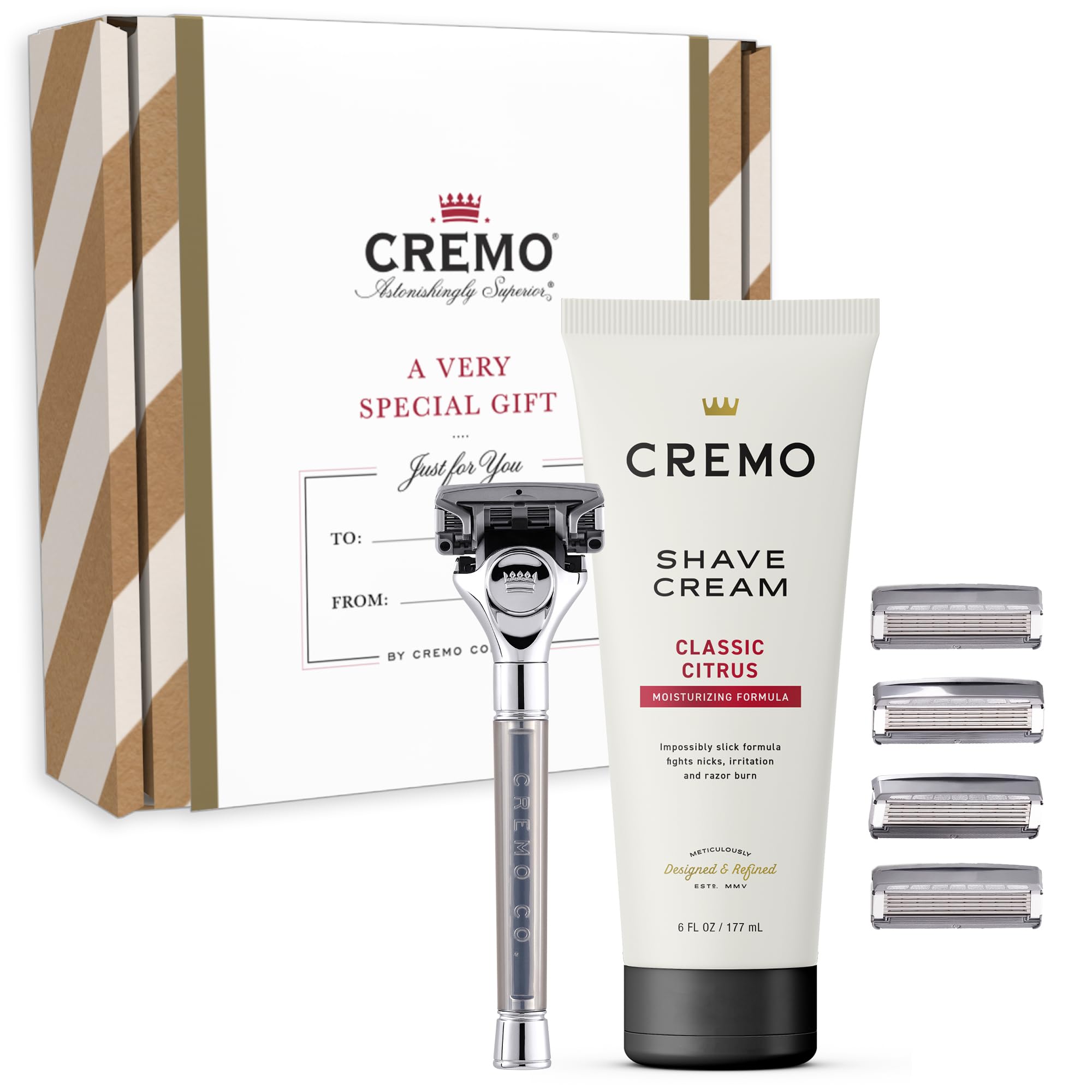 Amazon.com: Cremo Original Shave Gift Set for Men, includes Impossibly ...
